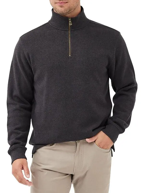 Rodd & Gunn Alton Ave Quarter Zip Sweater - Mud