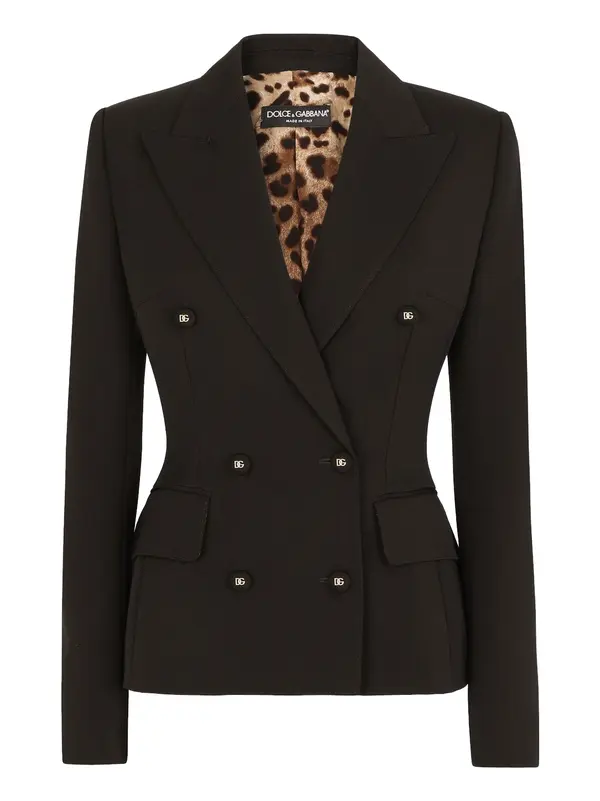 Dolce & Gabbana Double-breasted Wool Blazer - Black