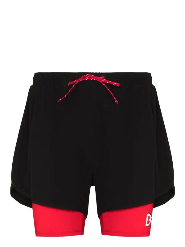 DISTRICT VISION Aaron Compression Track Shorts - Black