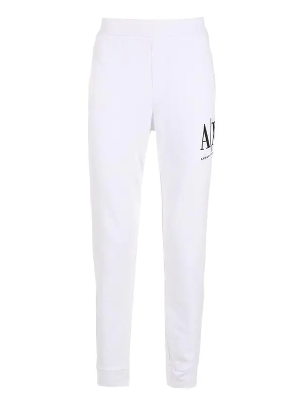 Armani Exchange Embroidered-logo Track Pants - White