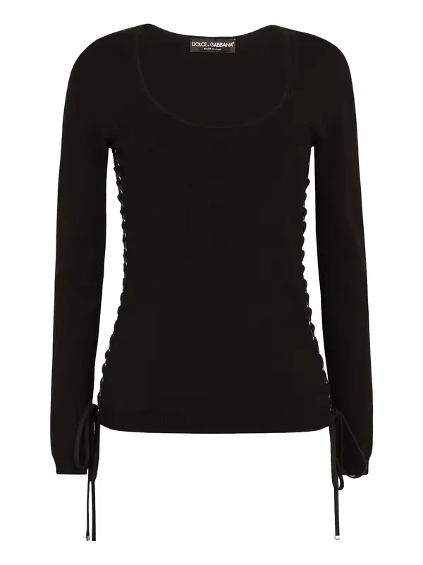 Dolce & Gabbana Scoop-neck Jumper - Black