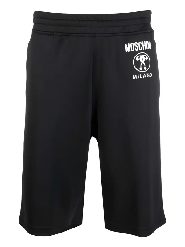 Moschino Logo-tape Track Shorts - Black