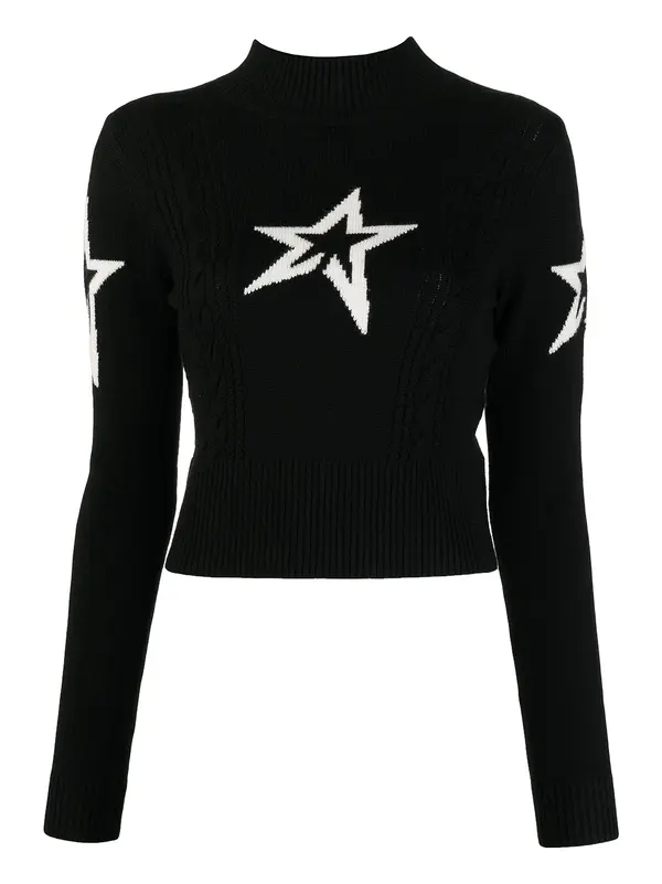 Perfect Moment Cable Underwear Sweater - Black