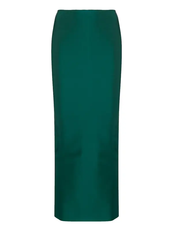 HERVE L. LEROUX High-waisted Maxi Skirt - Green