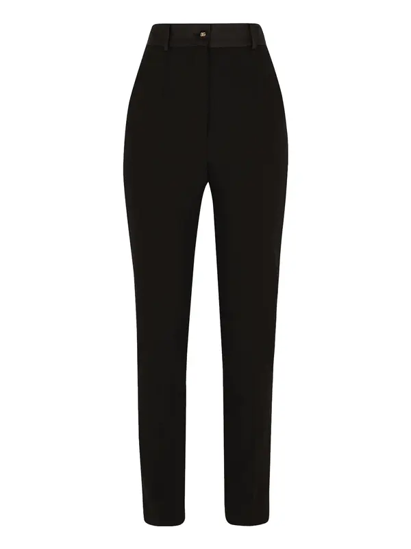 Dolce & Gabbana High-waisted Tuxedo Trousers - Black