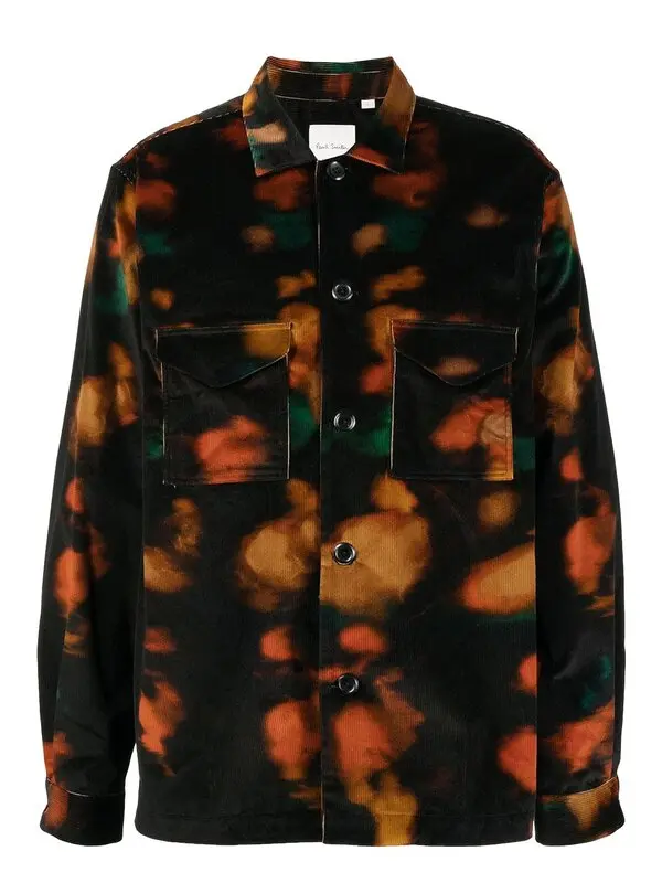 Paul Smith Tie-dye Print Corduroy Shirt - Multicolour