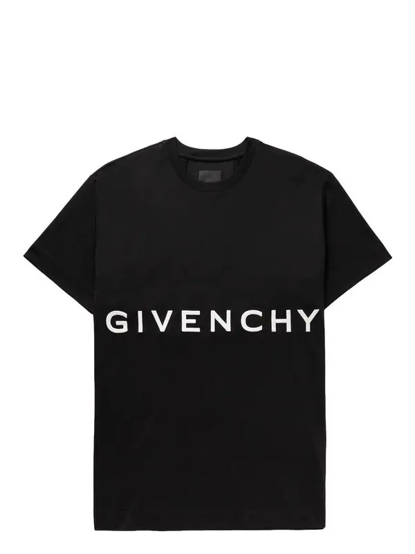 Givenchy Logo-embroidered Cotton-jersey T-shirt - Black