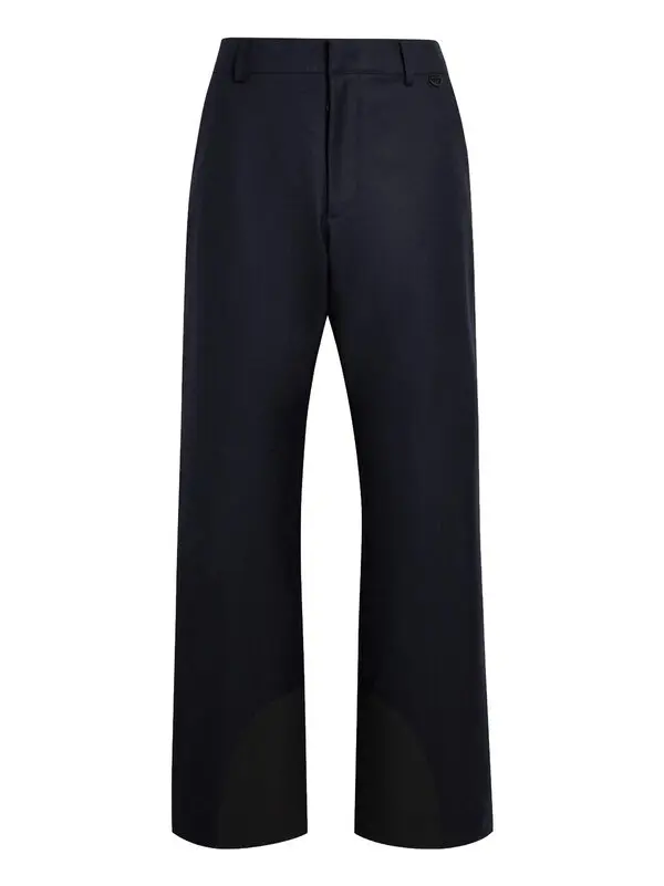 Moncler Bootcut Padded Wool-flannel Ski Pants - Blue