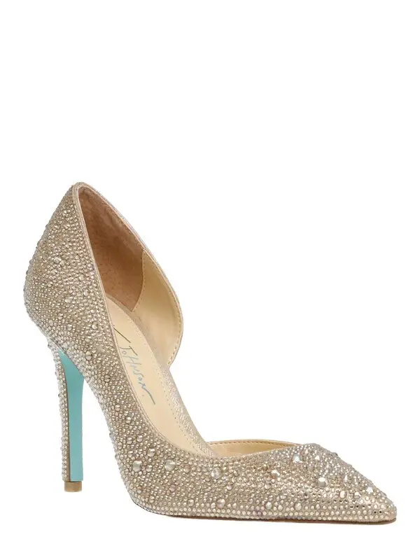 Betsey Johnson Hazil Half D'orsay Pumps - Light Gold