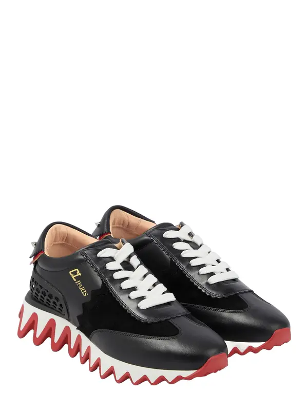CHRISTIAN LOUBOUTIN Loubishark Leather Sneakers - Black