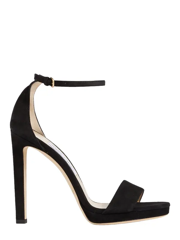 JIMMY CHOO Misty 120 Suede Sandals - Black