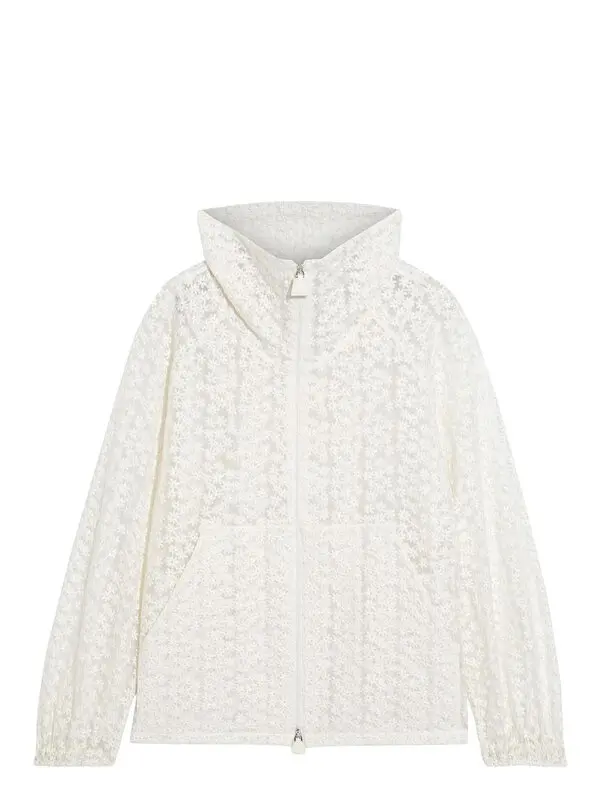 Akris Embroidered Organza Jacket - Ivory