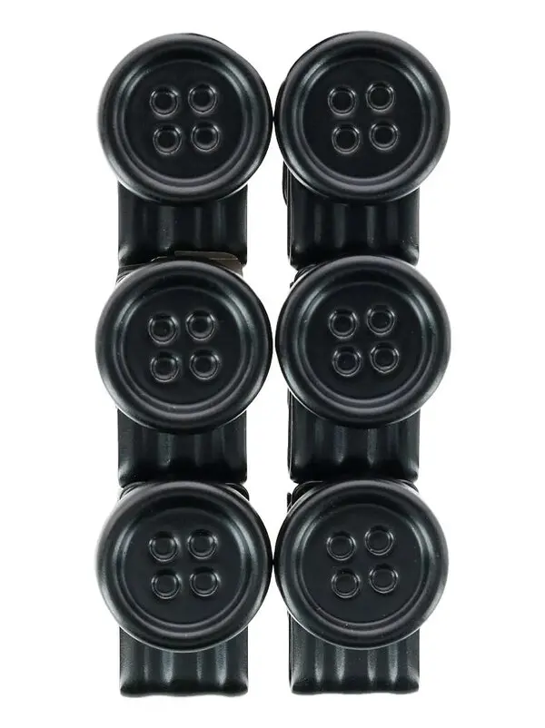 Trafalgar 6-piece No-sew Suspenders Buttons - Black