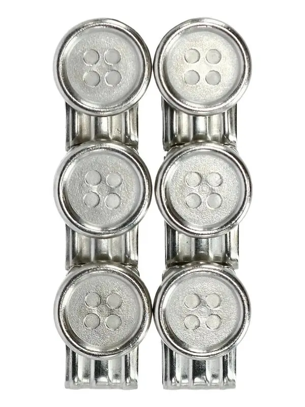 Trafalgar 6-piece No-sew Suspenders Buttons - Silver