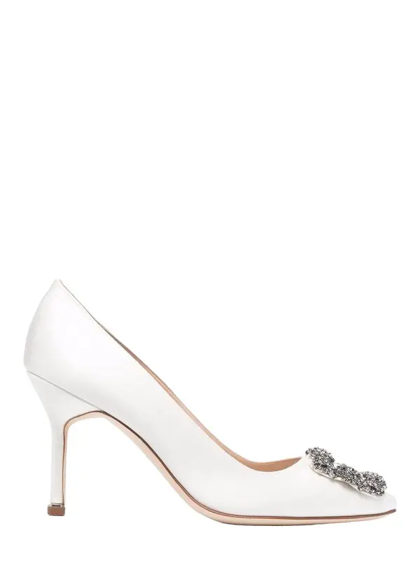 Manolo Blahnik Hangisi Buckle-detail Pumps - Neutrals