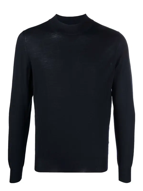 BARBA NAPOLI Crew-neck Knit Jumper - Blue