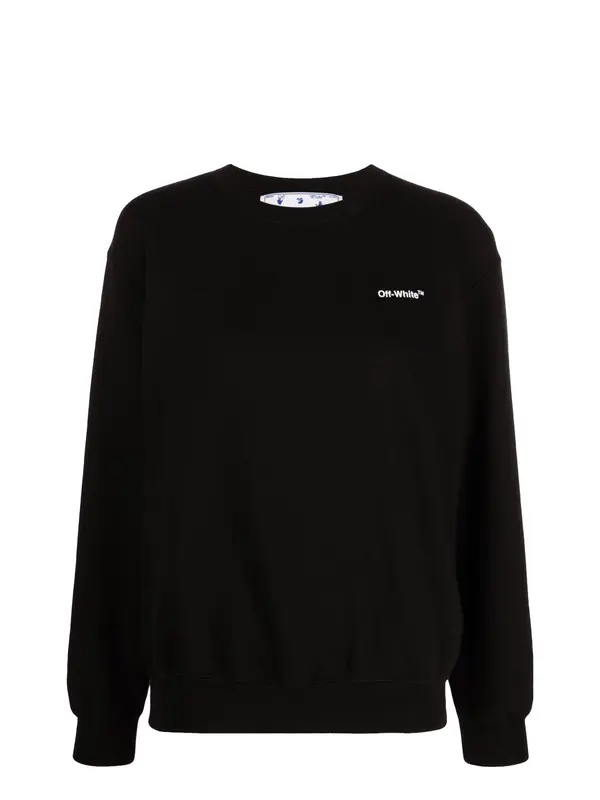 Off-White Diag-stripe Printed Sweatshirt - Black
