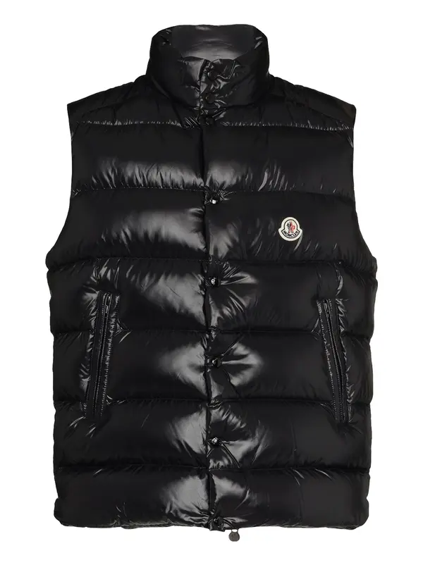 Moncler Tibb Logo-patch Padded Gilet - Black