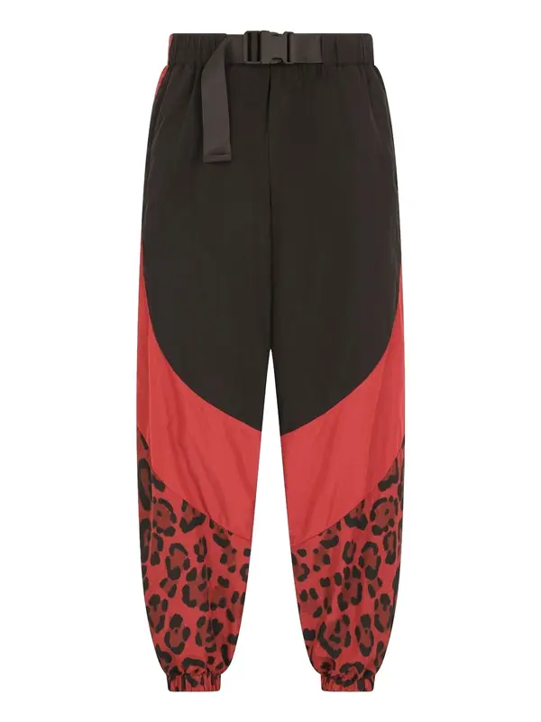 Dolce & Gabbana Panelled Leopard-print Trousers - Black