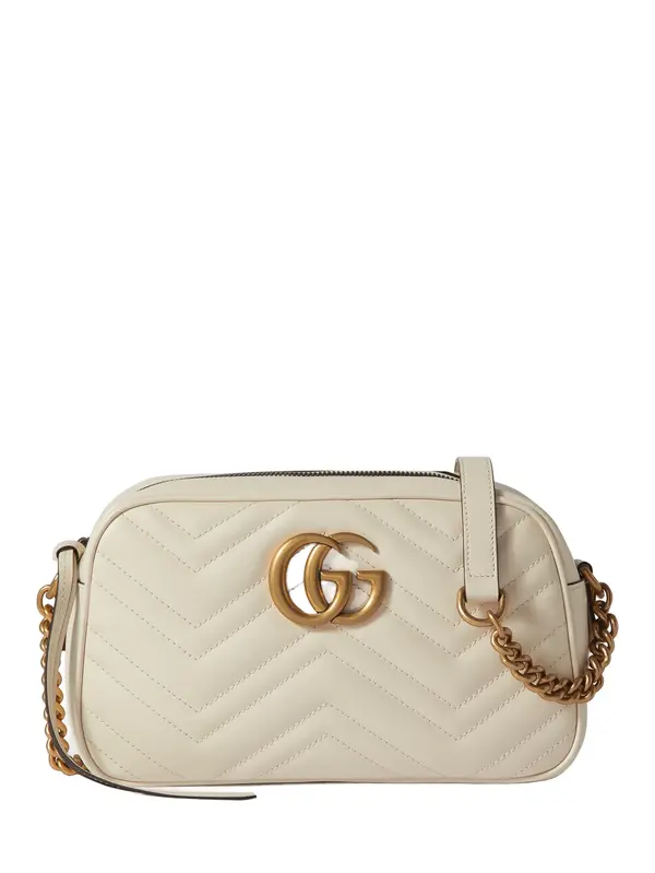 Gucci Gg Marmont Small Camera Shoulder Bag - White