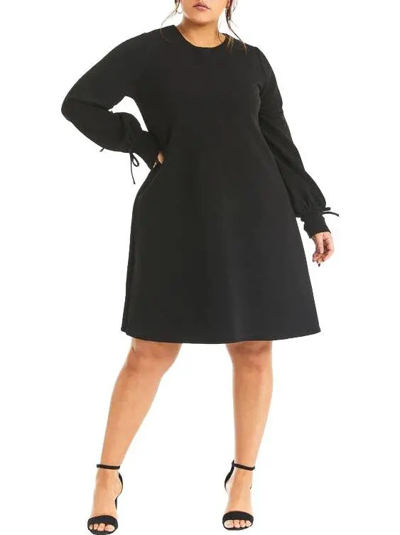 ESTELLE Chloe Long Sleeve Dress - Black