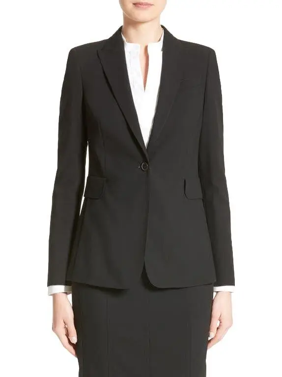 Akris Long One-button Jacket - Black