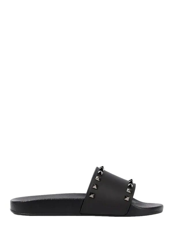 Valentino Garavani Rockstud Slides - Black
