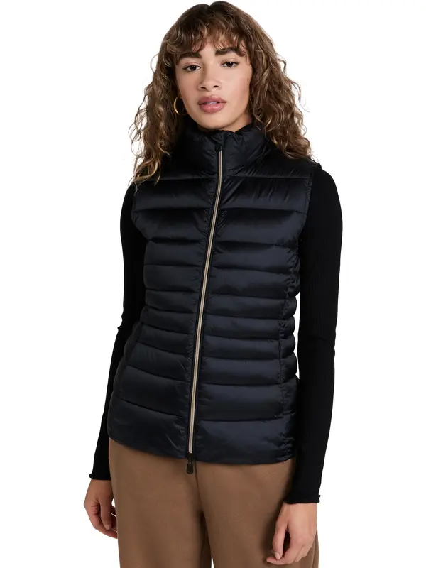 SAVE THE DUCK Lynn Short Puffer Vest - Black