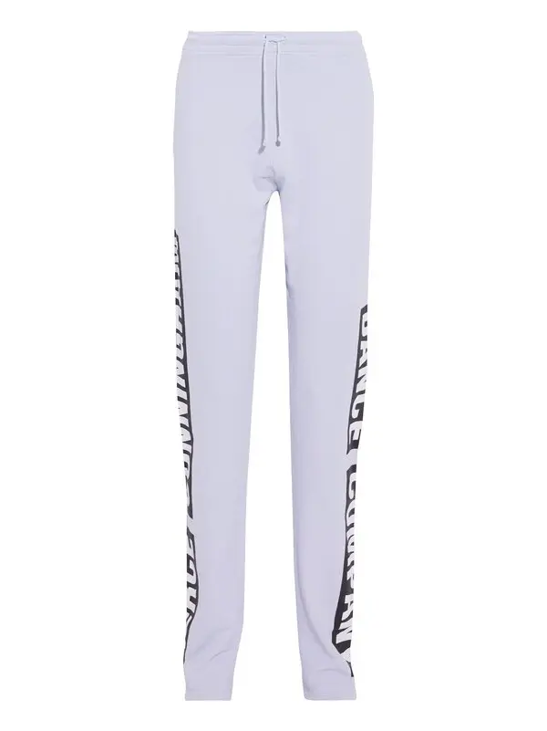 Acne Studios Fella Printed Cotton-terry Track Pants - Sky Blue