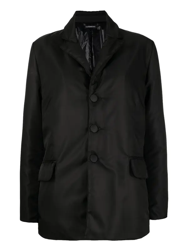 Wandering Blazer Puffer Jacket - Black