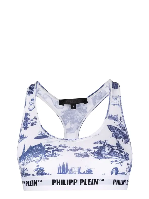 Philipp Plein En Plein Air Logo Bra - White