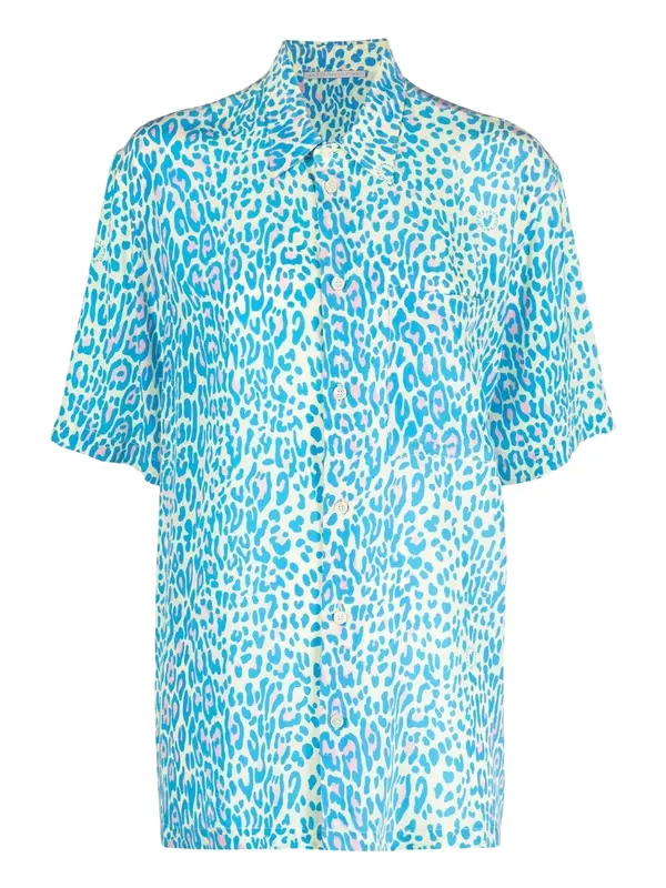 Stella McCartney Leopard-print Shirt - Blue