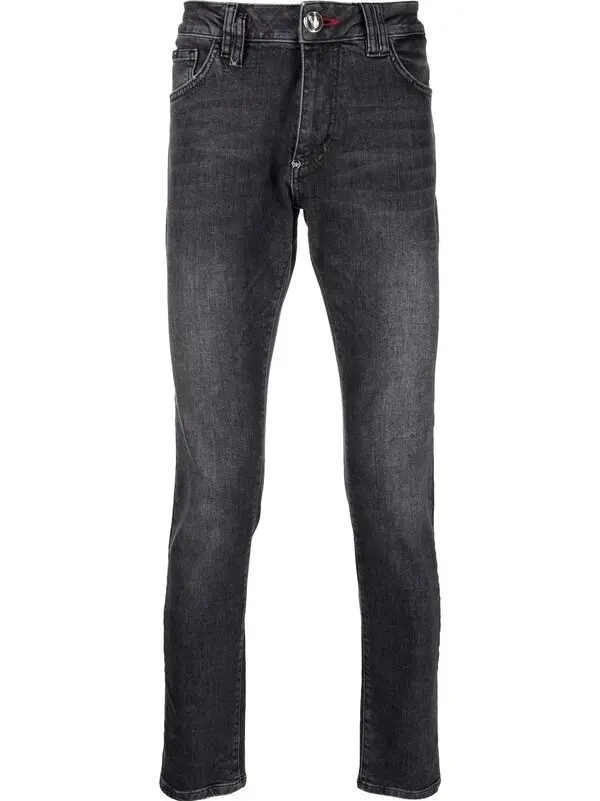 Philipp Plein Low-rise Slim-cut Jeans - Black