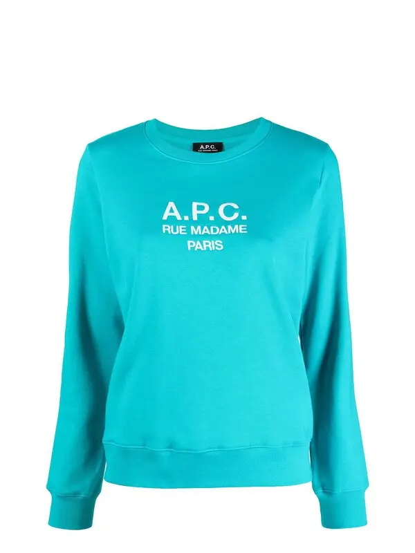 A.p.c. Logo-printed Sweatshirt - Green