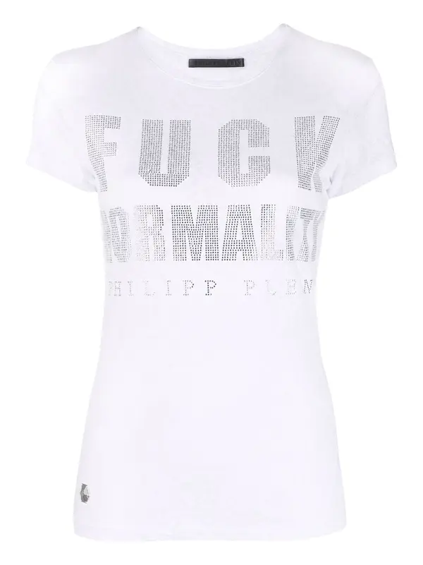 Philipp Plein Crystal-embellished T-shirt - White