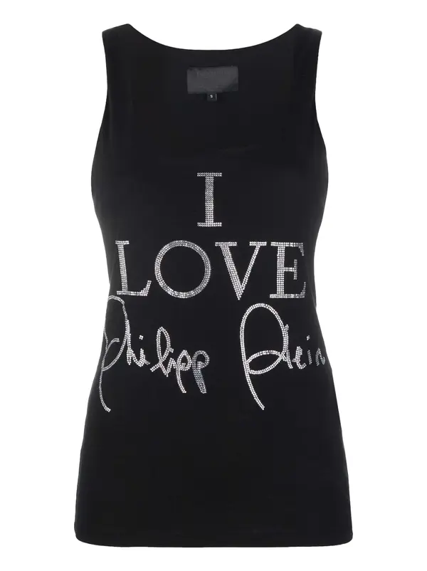 Philipp Plein Crystal-embellished Tank Top - Black
