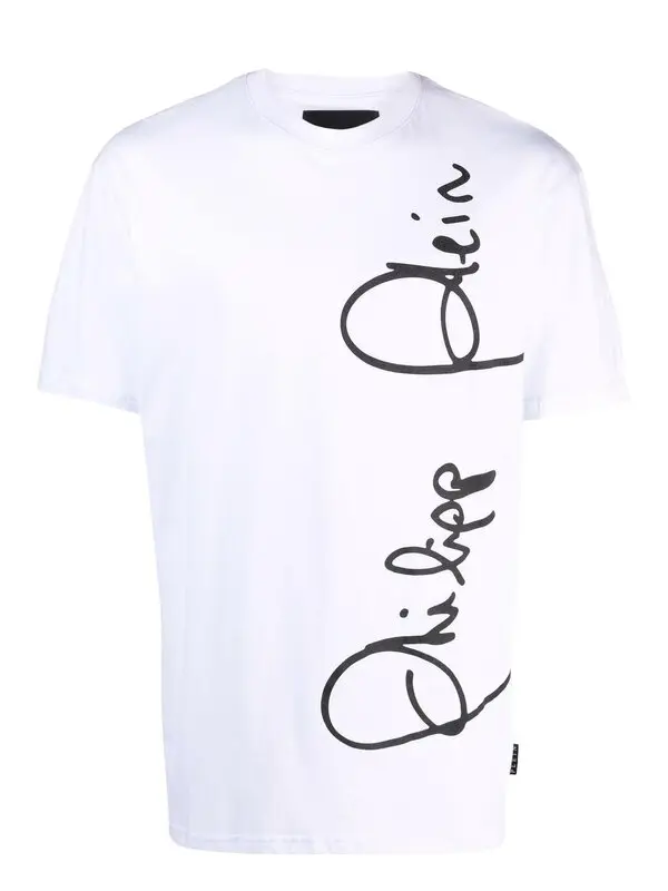 Philipp Plein Signature Logo T-shirt - White