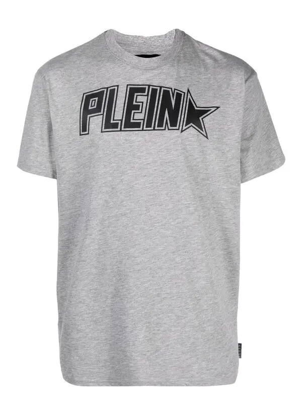 Philipp Plein Plein Star Logo Print T-shirt - Grey