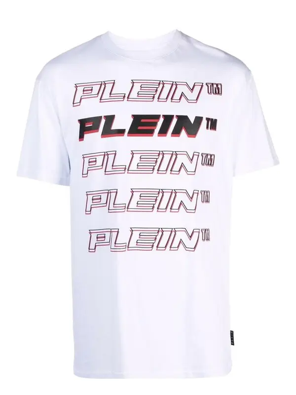 Philipp Plein Plein Repeat Logo T-shirt - White