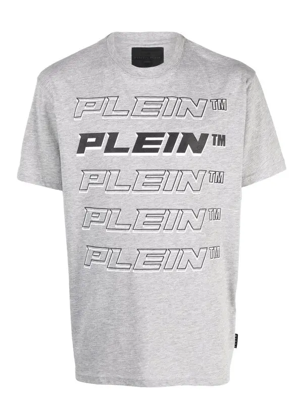 Philipp Plein Plein Repeat Logo T-shirt - Grey