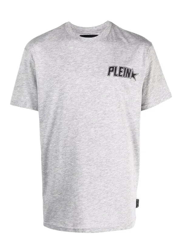 Philipp Plein Plein Star Logo Print T-shirt - Grey