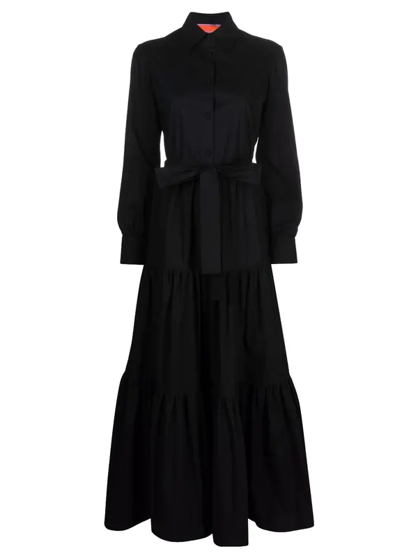 La DoubleJ Long-sleeve A-line Skirt Dress - Black