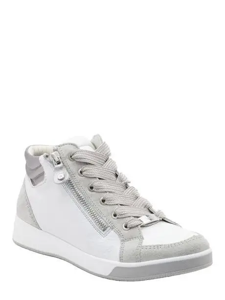 ARA Rei High Top Sneaker - White Leather