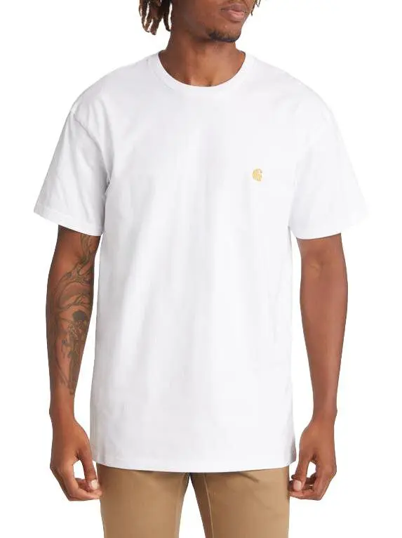 Carhartt Work In Progress Chase Crewneck T-shirt - White Gold