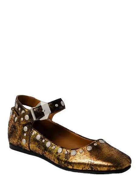 Free People Mystic Mary Jane Flats - Bronze Age Metallic