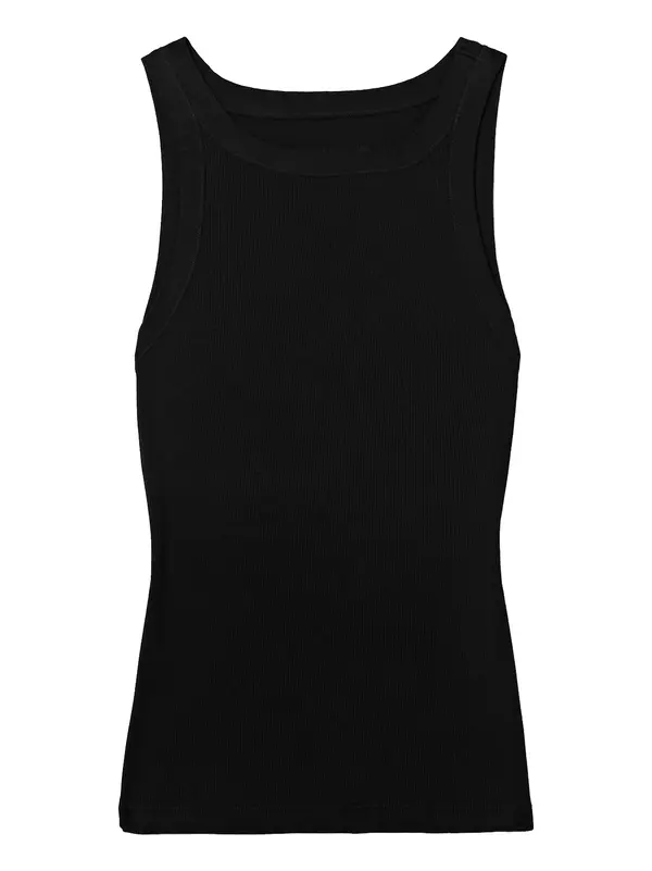NILI LOTAN Jennifer Ribbed Tank - Black