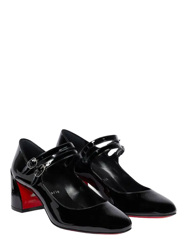 CHRISTIAN LOUBOUTIN Miss Jane 55 Patent Leather Pumps - Black