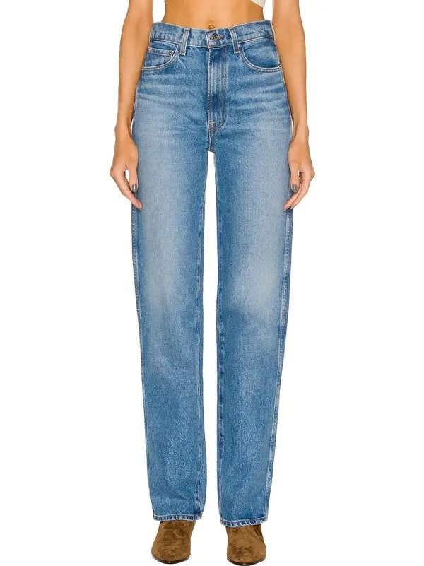 GRLFRND Sara Super High Rise Slim Straight Jeans - Lenox Hill