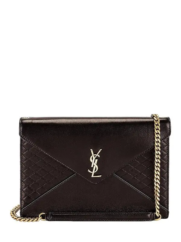Saint Laurent Gaby Chain Bag In Black - Nero