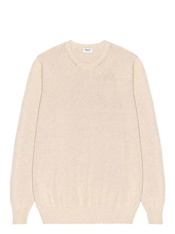 GHIAIA Cotton Crewneck - Vanilla